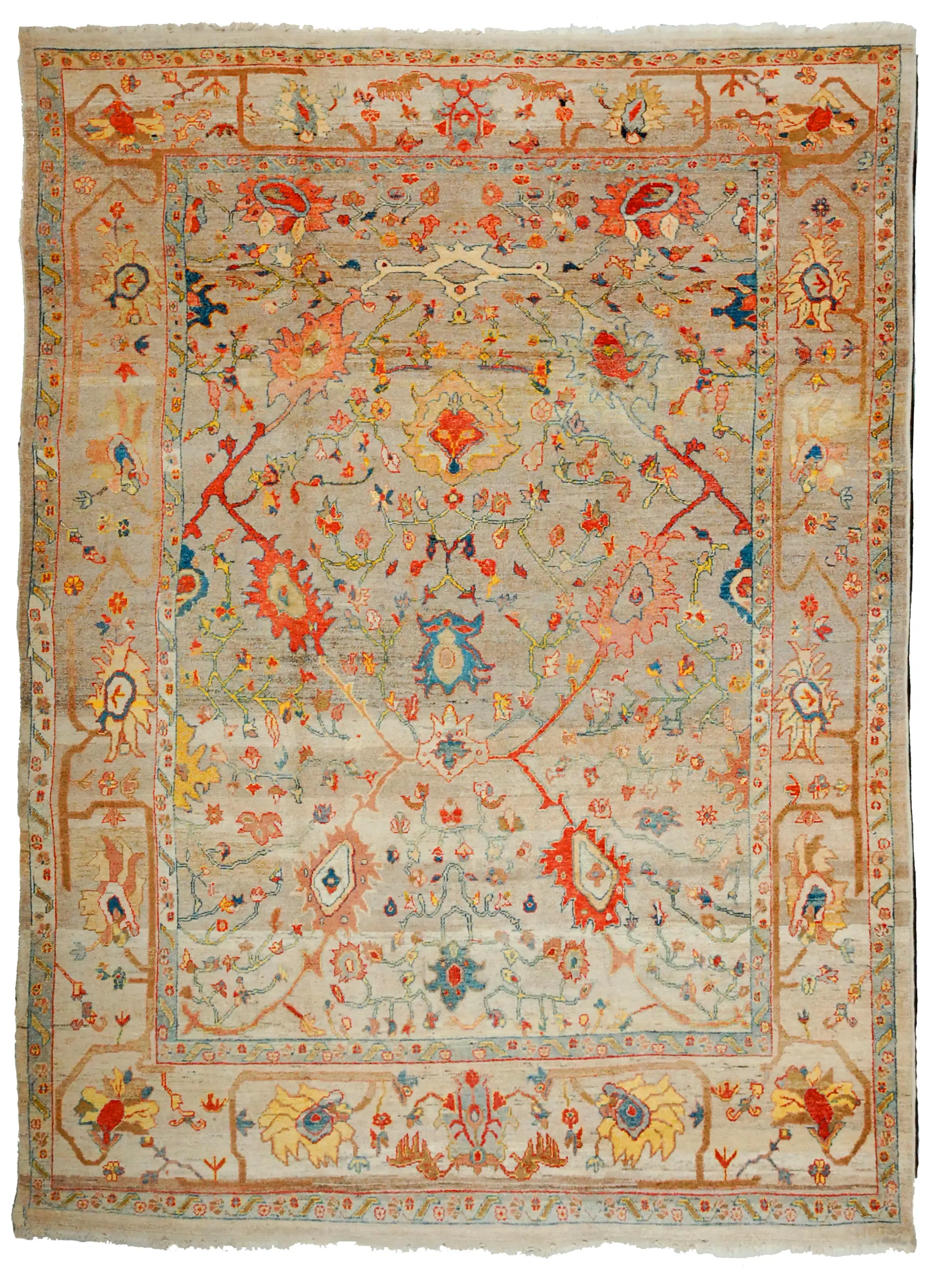 New Oushak - Fine / 14207 / antique recreations / WOVEN