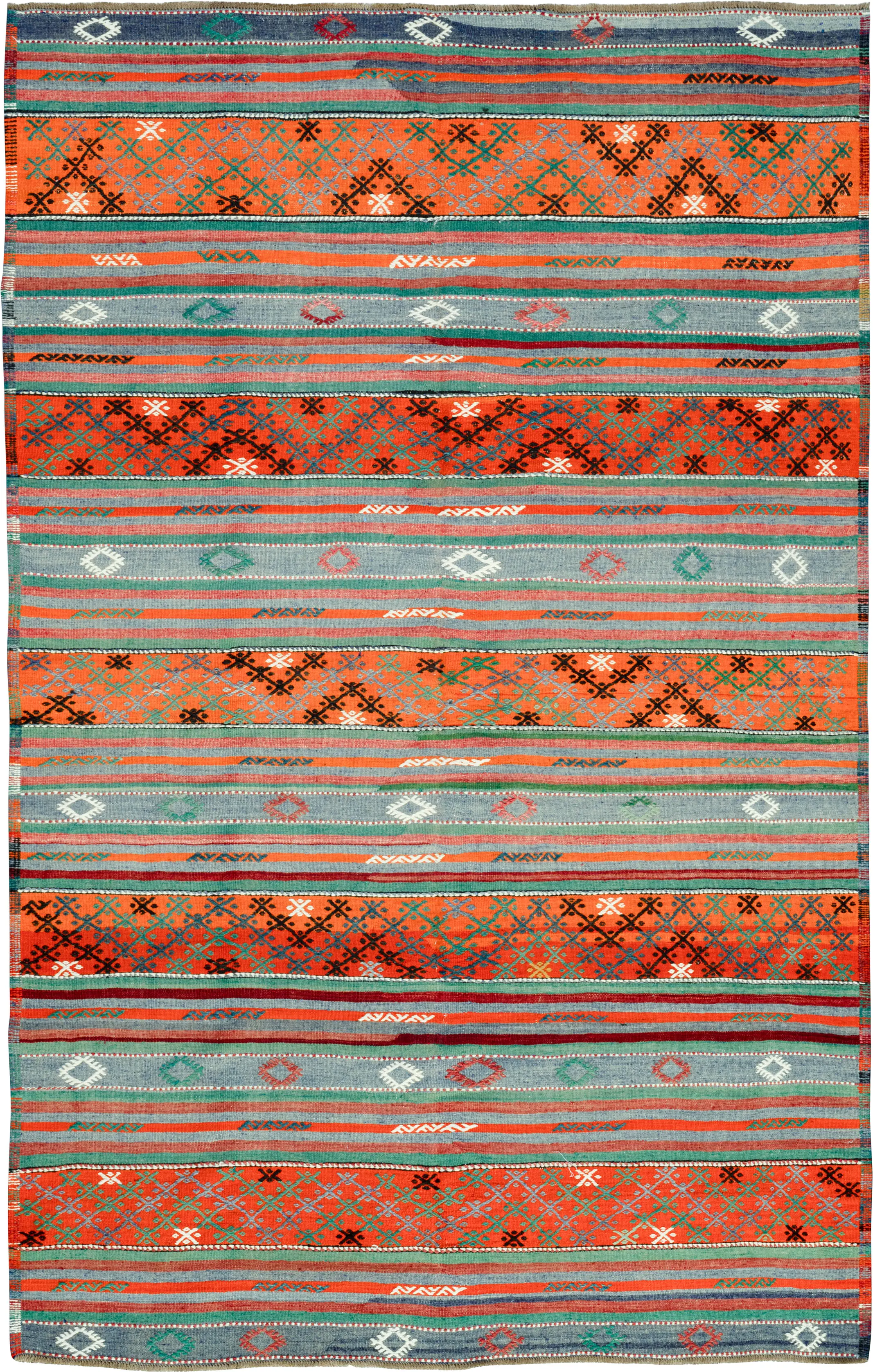 Turkish Jajim / 16076 / turkish jajim / 16076, vintage colorful kilim ...