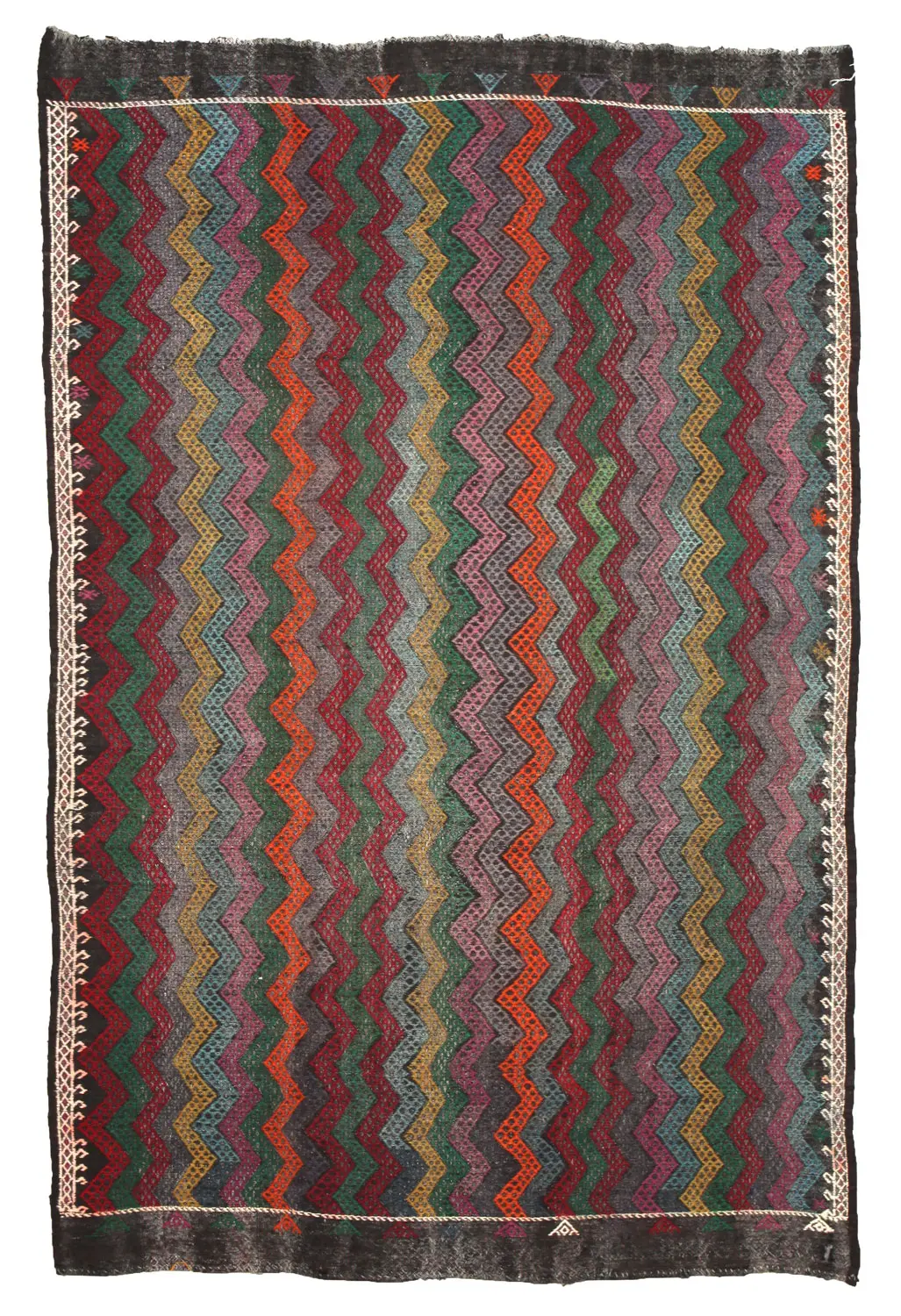 Turkish Jajim / 16865 / turkish jajim / 16865, vintage colorful kilim ...