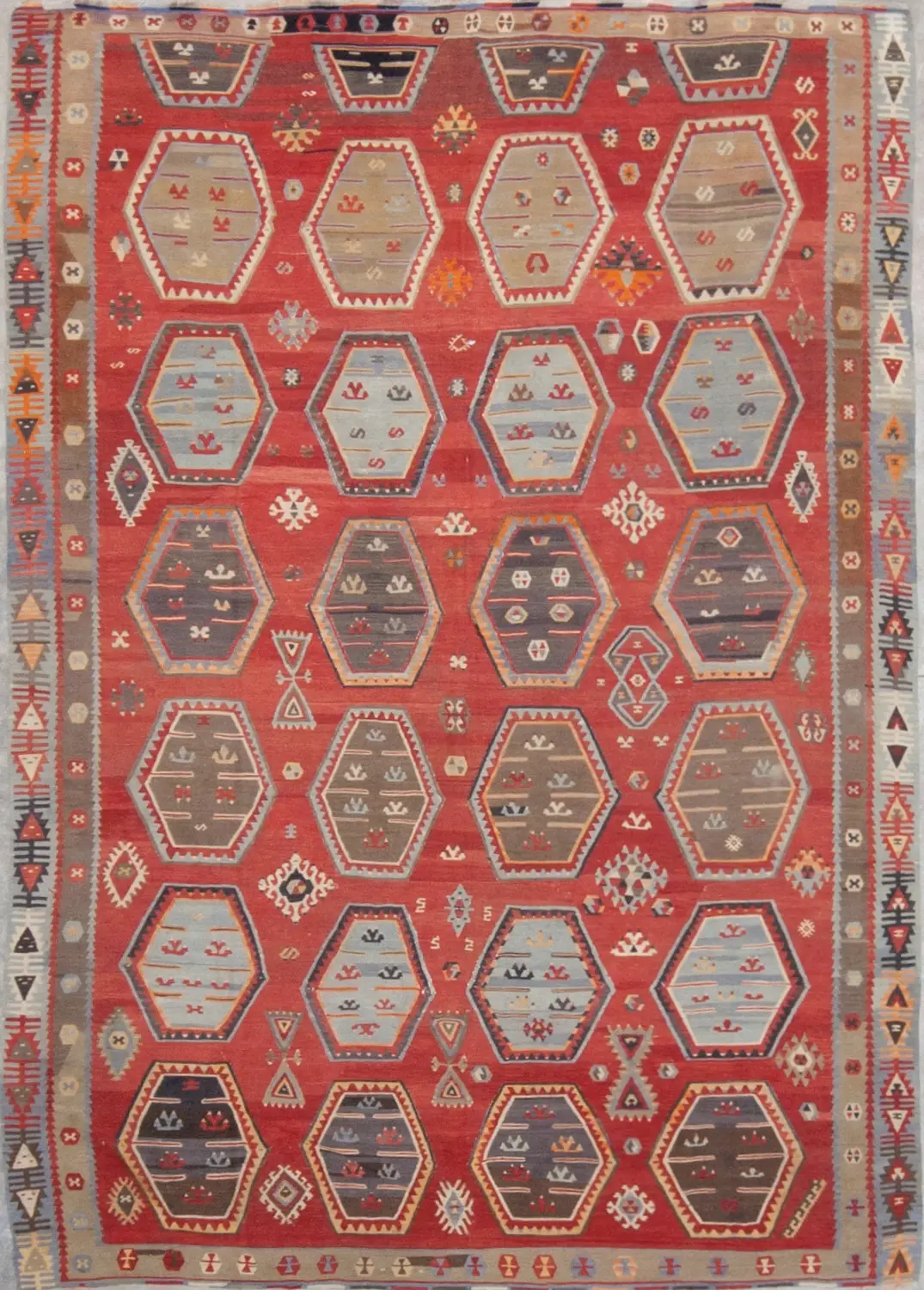 Antique Kilim / 18052 / vintage colorful kilim / 18052, vintage | WOVEN