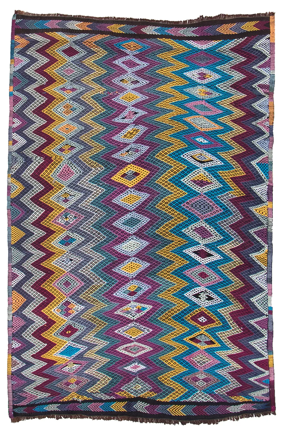 Turkish Jajim / 20495 / turkish jajim / 20495, vintage colorful kilim ...
